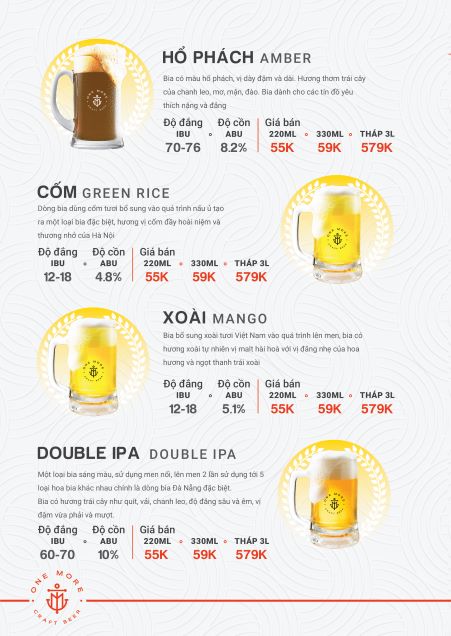 One More Craft Beer Quang Trung | Book Your Table Now | VNNL